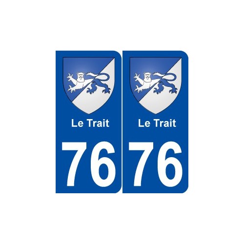 76 Le Trait blason autocollant plaque stickers ville | eBay