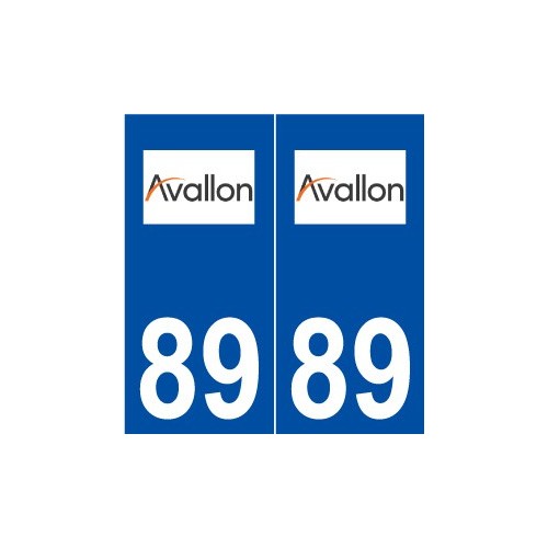 89 Avallon logo autocollant plaque immatriculation stickers ville