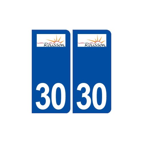 30 Rousson logo ville autocollant plaque stickers | eBay