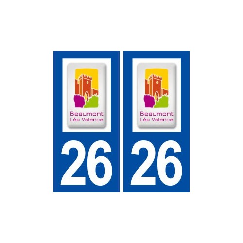 26 Beaumont lès Valence logo autocollant plaque stickers ville | eBay