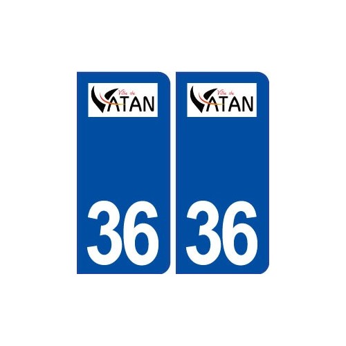 36 Vatan logo ville autocollant plaque stickers | eBay