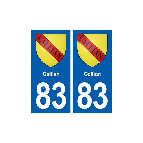 83 Callian blason autocollant plaque stickers ville | eBay