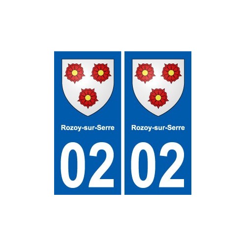 02 Rozoy-sur-Serre blason ville autocollant plaque sticker | eBay