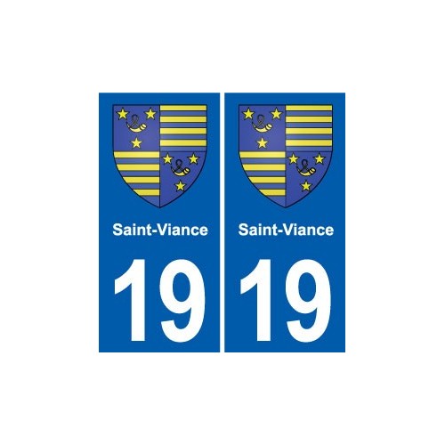 19 Saint-Viance blason ville autocollant plaque sticker | eBay
