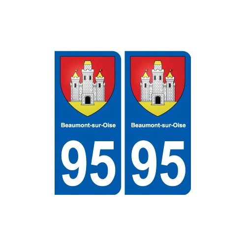 95 Beaumont-sur-Oise blason autocollant plaque stickers ville | eBay