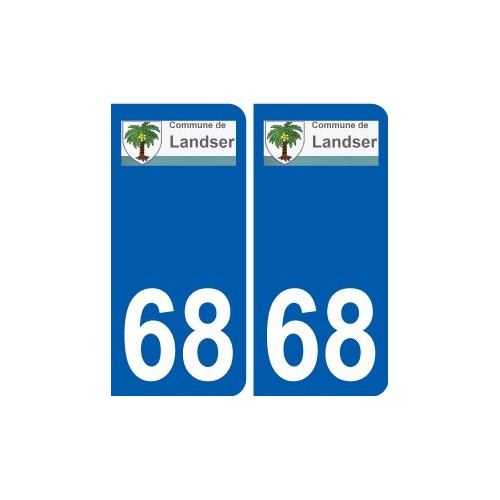 68 Landser logo autocollant plaque stickers ville | eBay