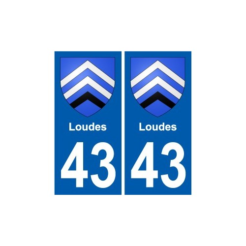 43 Loudes blason autocollant plaque stickers ville | eBay