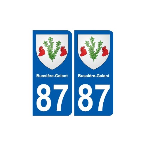 87 Bussière-Galant blason autocollant plaque stickers ville | eBay