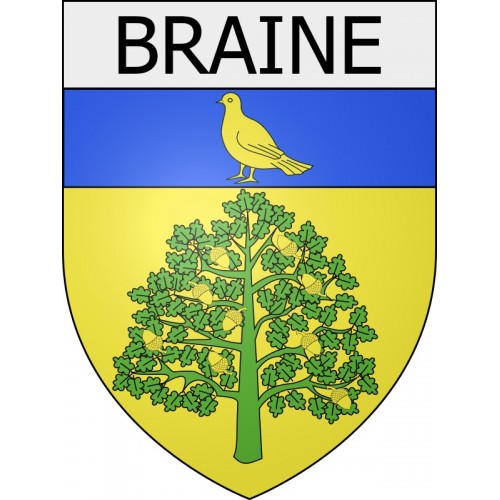 Braine 02 ville Stickers blason autocollant adhésif | eBay