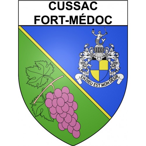 Cussac-Fort-Médoc 33 ville Stickers blason autocollant adhésif | eBay