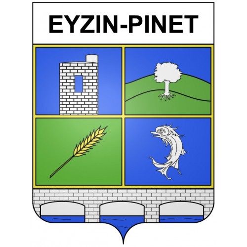 eyzin-pinet 38 ville Stickers blason autocollant adhésif | eBay