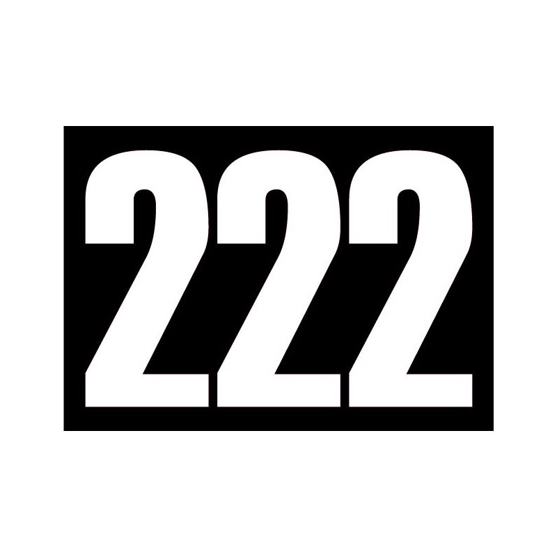 set 3x Autocollant sticker voiture moto porte numéro chiffre course 222 ...