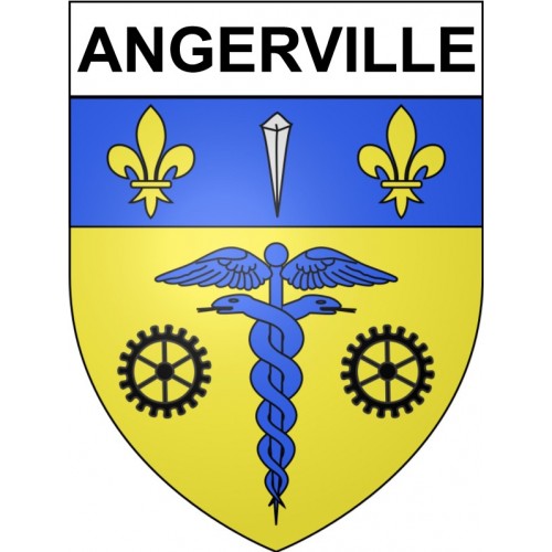 Angerville 91 ville Stickers blason autocollant adhésif | eBay