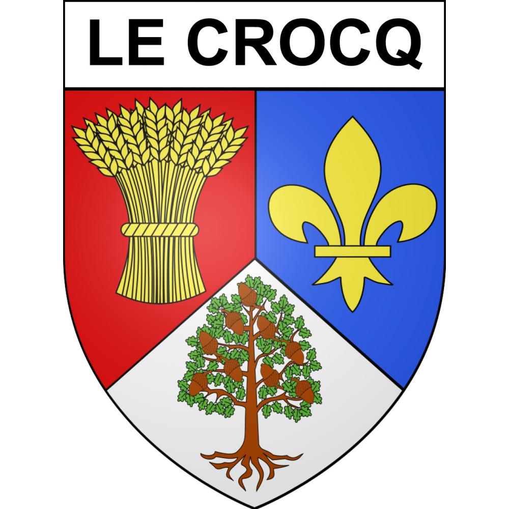 Le Crocq 60 ville sticker blason écusson autocollant adhésif | eBay