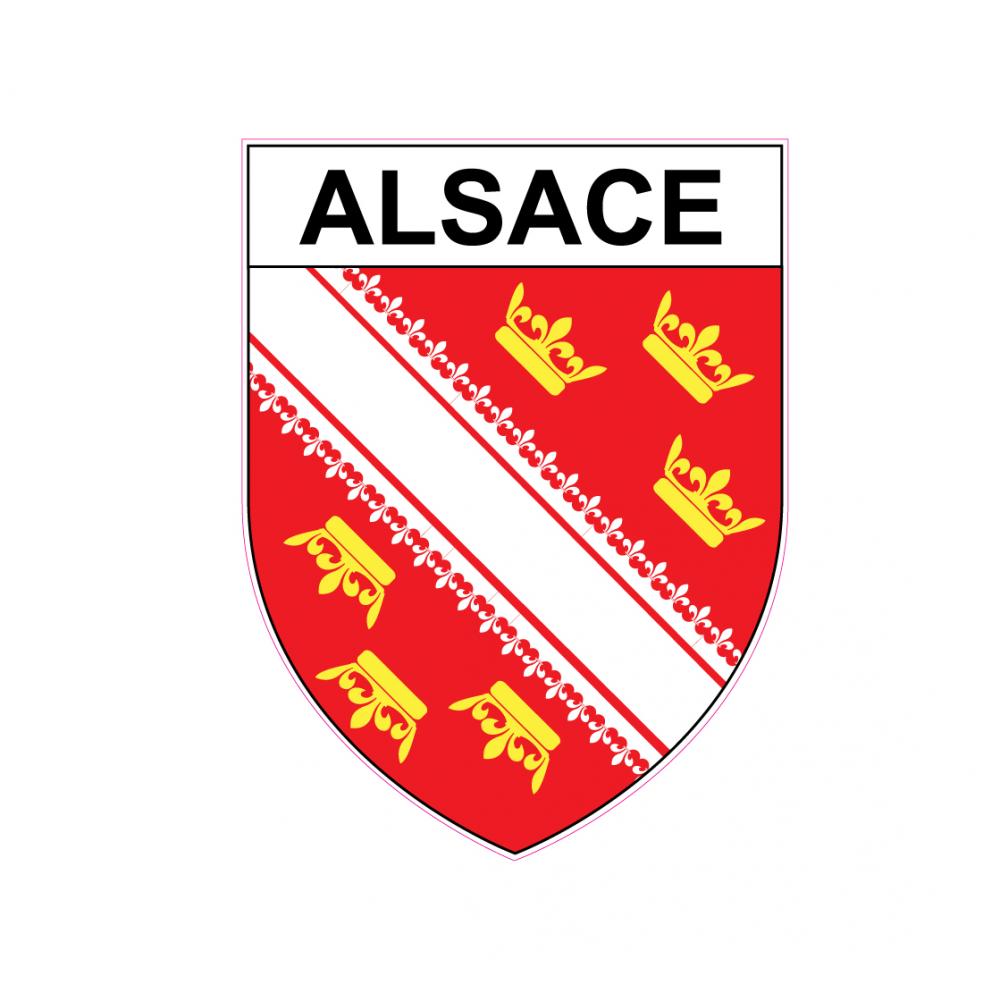 Alsace Alsacien Alsasienne blason écusson autocollant adhésif sticker
