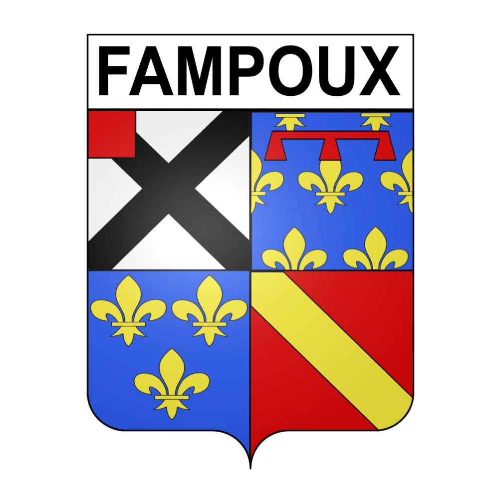 Fampoux 62 ville Stickers blason autocollant adhésif sticker écusson
