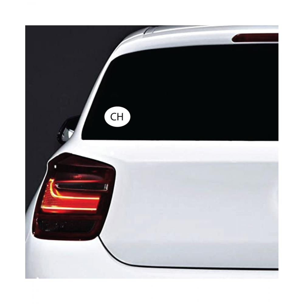 Suisse Switzerland CH vignette pays autocollant AELE ovale code pays ...