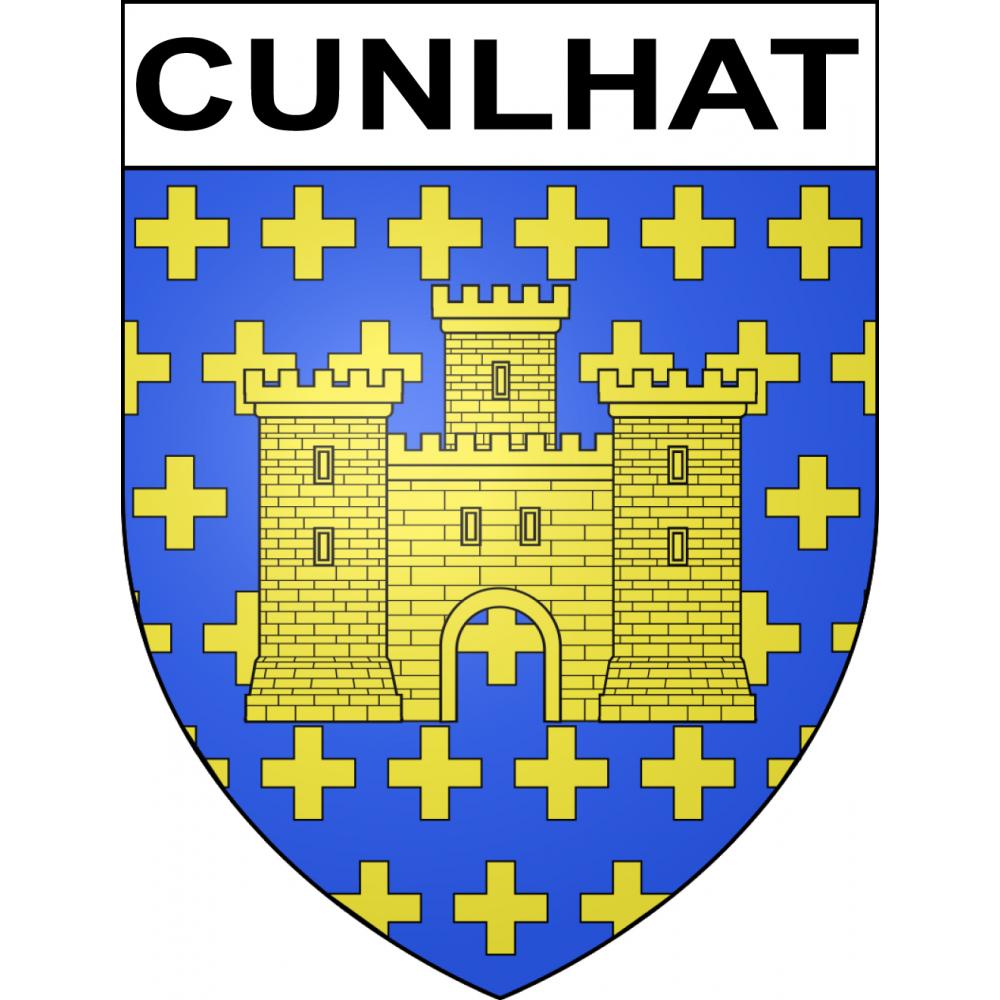 Cunlhat 63 ville Stickers blason autocollant adhésif sticker écusson