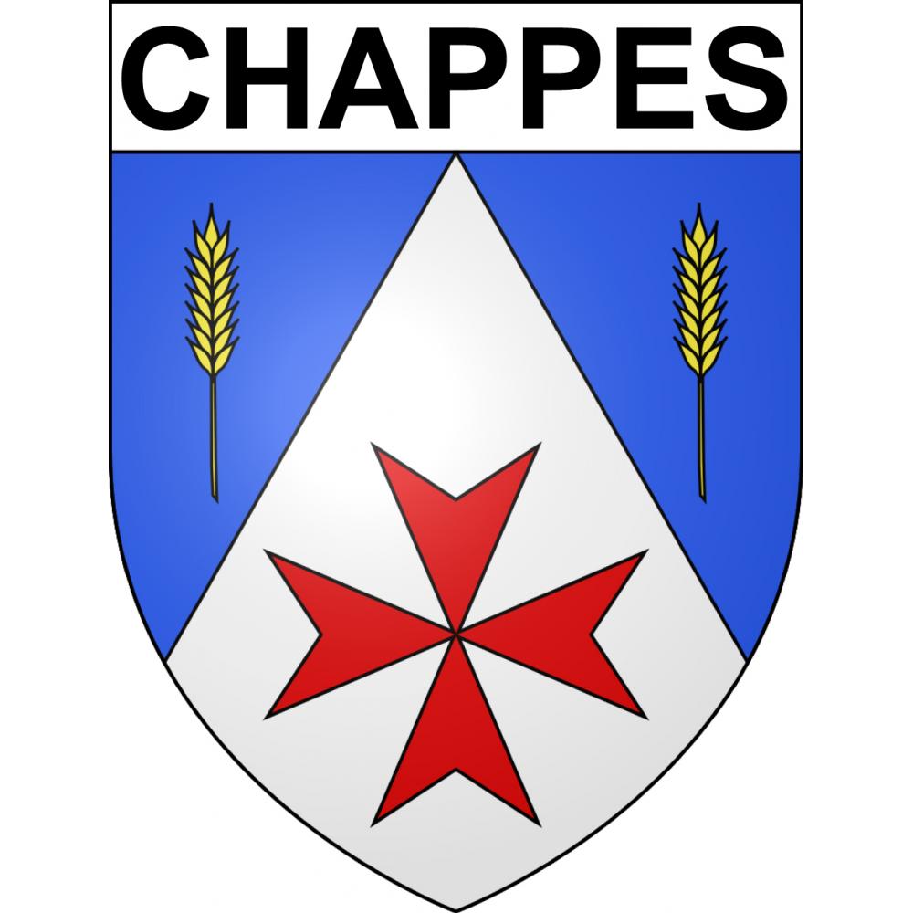 Chappes 63 ville Stickers blason autocollant adhésif sticker écusson