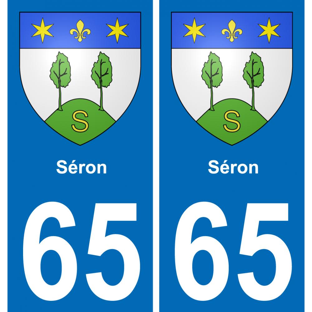 65 Séron autocollant sticker plaque immatriculation auto ville | eBay