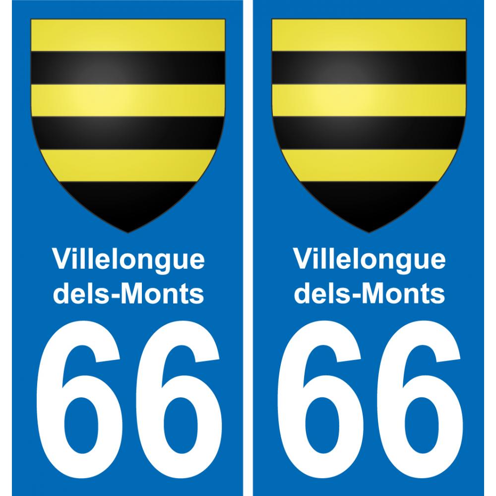 66 Villelongue-dels-Monts autocollant sticker plaque immatriculation auto ville | eBay