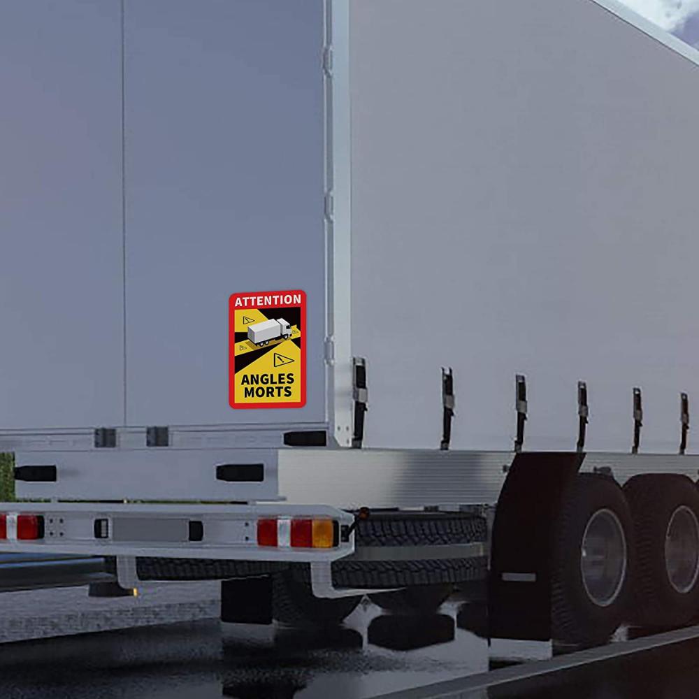 Angles morts camion poids lourds sticker autocollant
