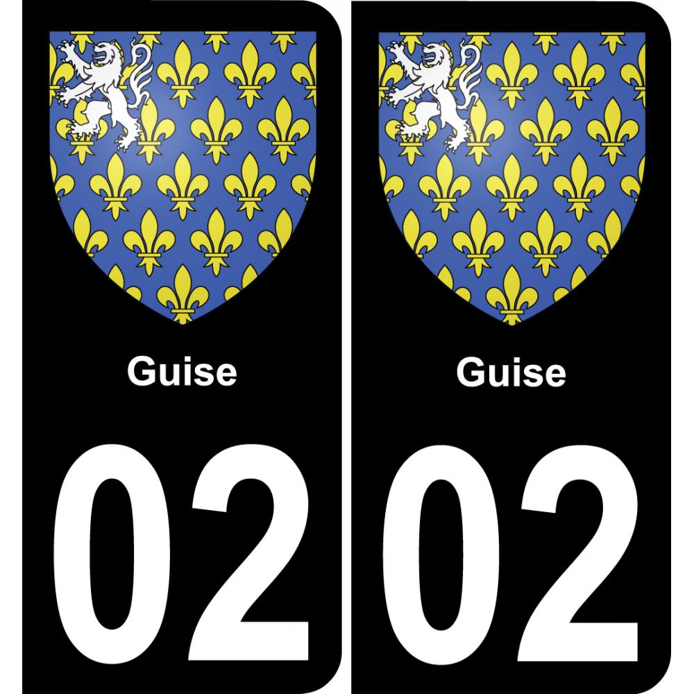 02 Guise autocollant sticker plaque immatriculation auto ville fond ...