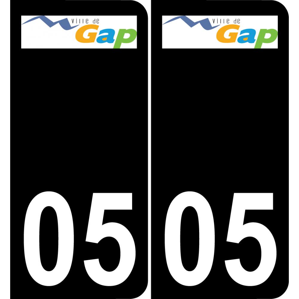Autocollant plaque immatriculation blason département 05 Gap logo ville ...