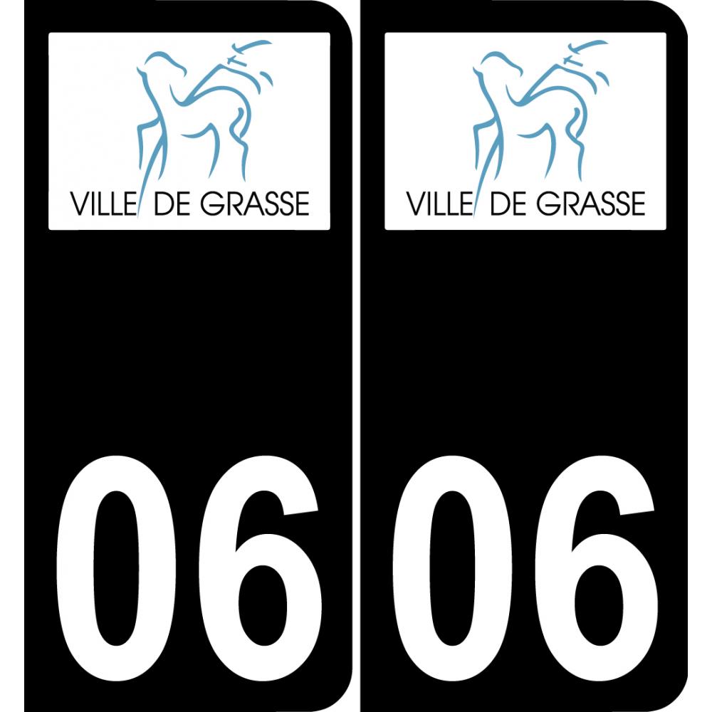 Autocollant plaque immatriculation blason département 06 Grasse logo ...