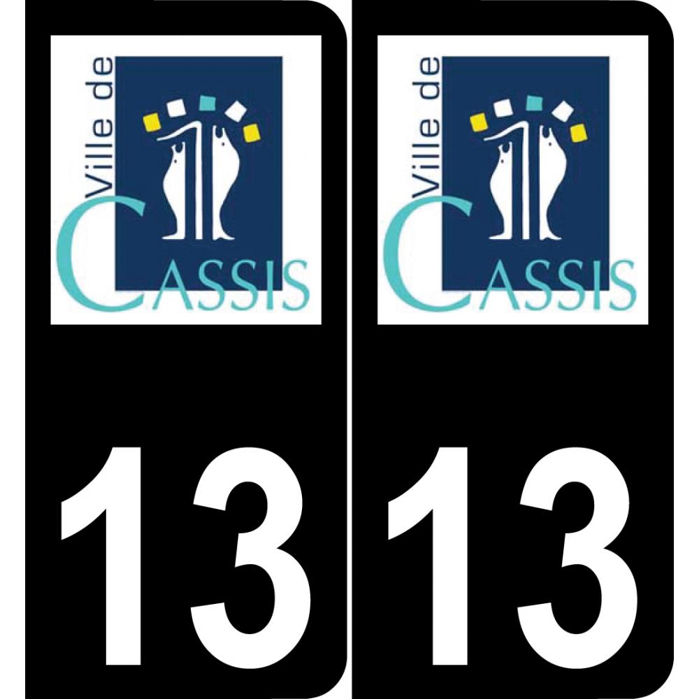 Autocollant plaque immatriculation blason département 13 Cassis logo ...