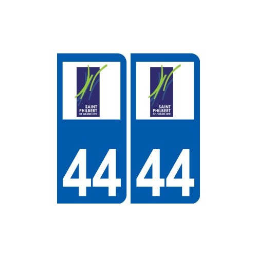 44 Saint-Philbert-de-Grand-Lieu logo ville autocollant plaque stickers ...