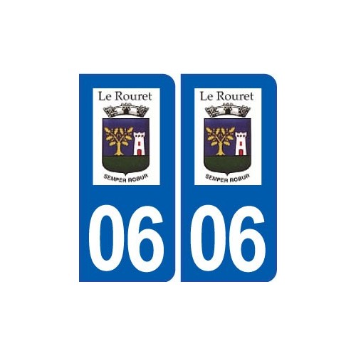 06 Le Rouret logo stadt aufkleber platte ez-abteilung