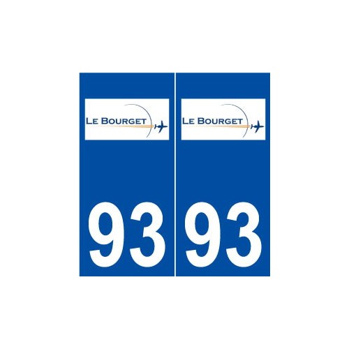 93 Le Bourget logo autocollant plaque stickers ville | eBay