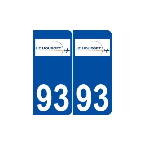 93 Le Bourget logo autocollant plaque stickers ville | eBay